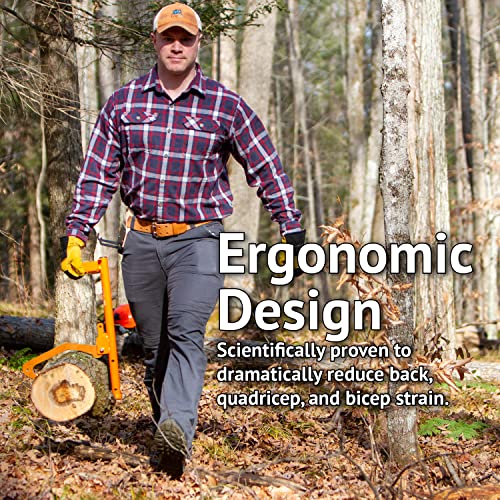 LogOX Hauler Ergonomic Log Hauler Firewood Harvesting Hand Tool, 21β Cant Hook Log Roller, and Carrier (Patented and Made in USA)
