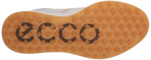 ECCO Men's S-Casual Hydromax Golf Shoe, White/Oak, 9-9.5