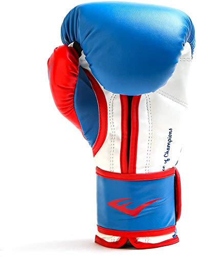 Everlast P00000594 Powerlock Training Gloves (Hook & Loop) Blue/Red 16oz