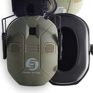 FUYOU Electronic Shooting Ear Protection, NRR 26dB Noise Reduction Slim Compact Folding Hearing Protection, Shooting Ear Muffs
