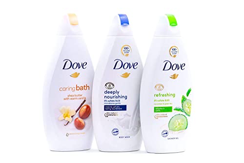 Dove Body Wash Variety Pack- 3 Assorted Scents- 16.9 Ounce / 500 Ml nternational Version