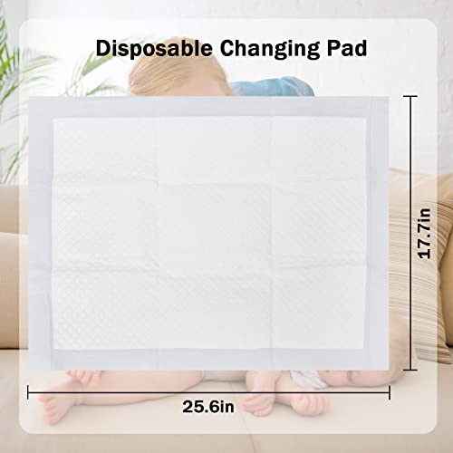 FORYEE Disposable Underpads 23 x 36 Inches Incontinence Bed Pads with High Absorbent and Leak-Proof Design 20 Count White