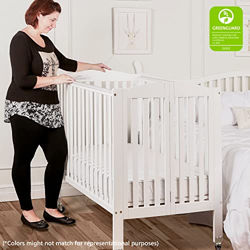Dream On Me 3-in-1 Folding Portable Crib, Natural, Large