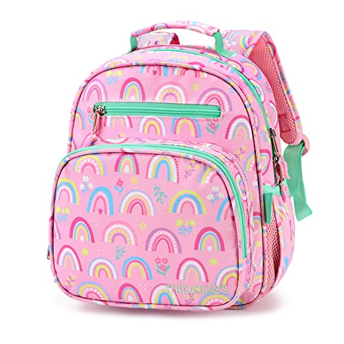 mibasies Back to School Set, Toddler Backpack, Lunch Box Preschool Kindergarten for Girls