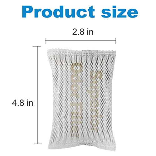 SAFILE 8Pack Activated Charcoal Odor Absorber,Refill Deodorizers Bamboo Charcoal Air Purifying Bags,Compatible with iTouchless Trash Cans 8 Gallon and Larger