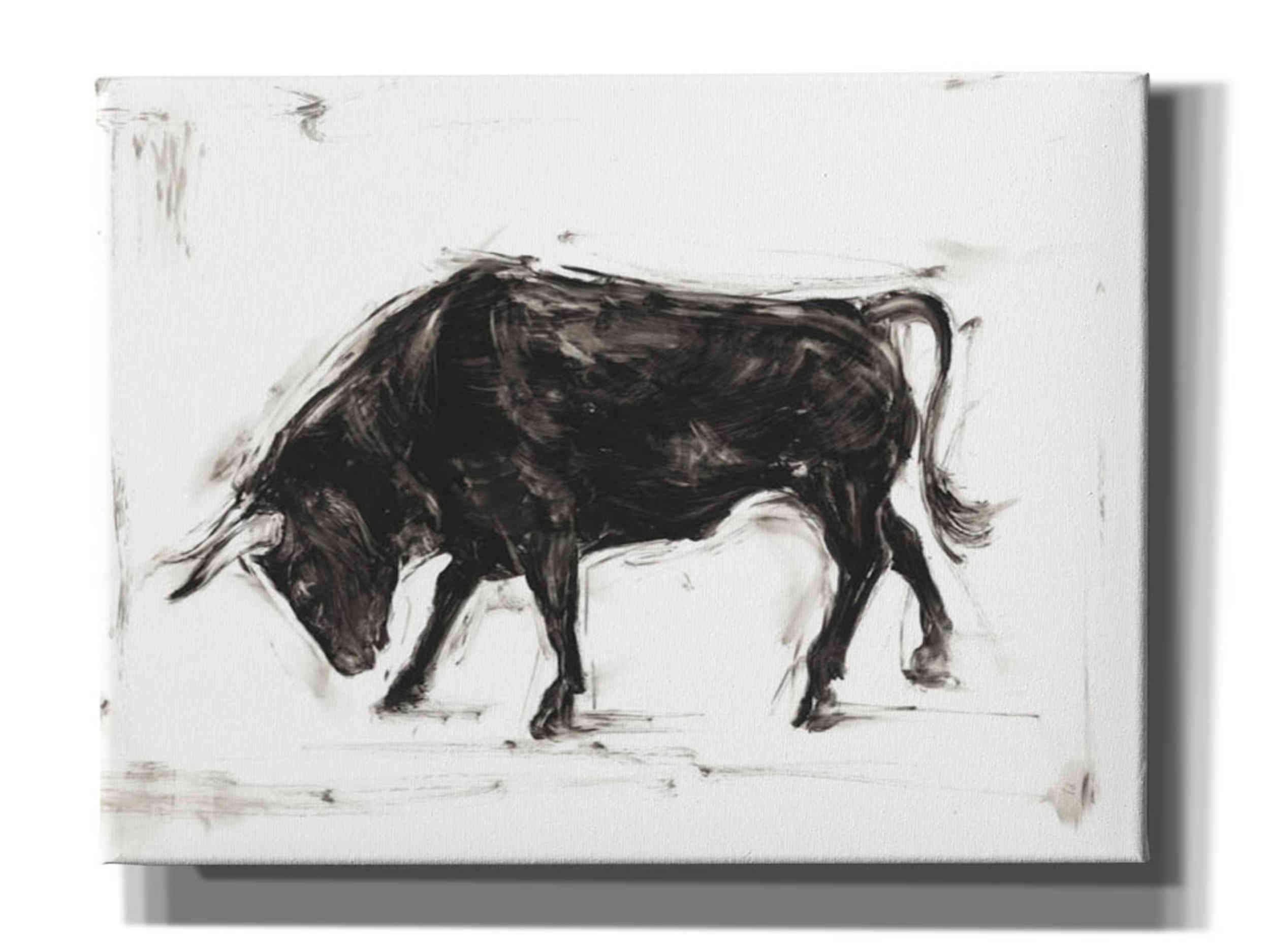Epic Graffiti 'Toro I' by Ethan Harper Canvas Wall Art, 54"x40"