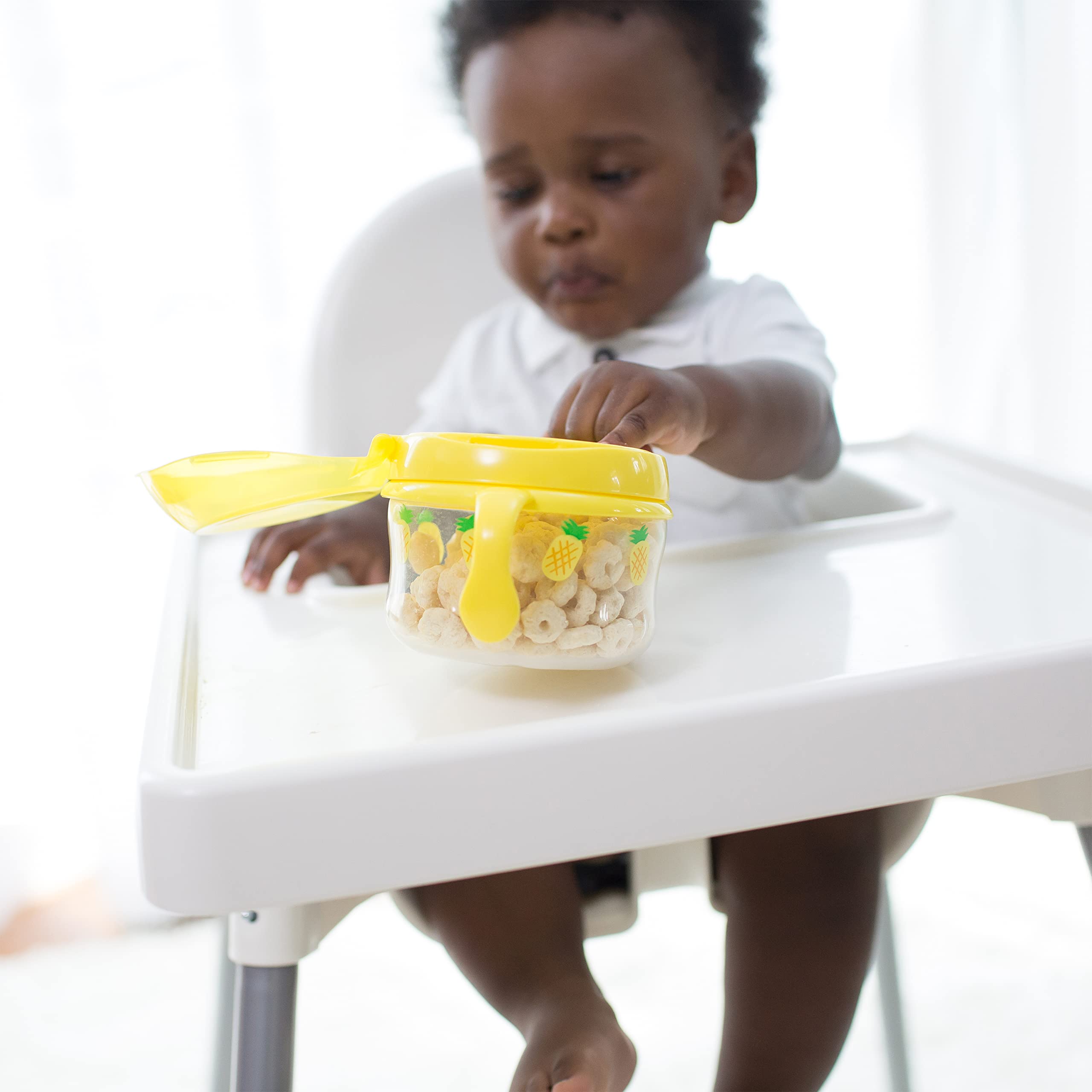 Dr. Brown's Toddler Snack Cups with Lids and Handles, BPA Free - Red & Yellow - 2-Pack
