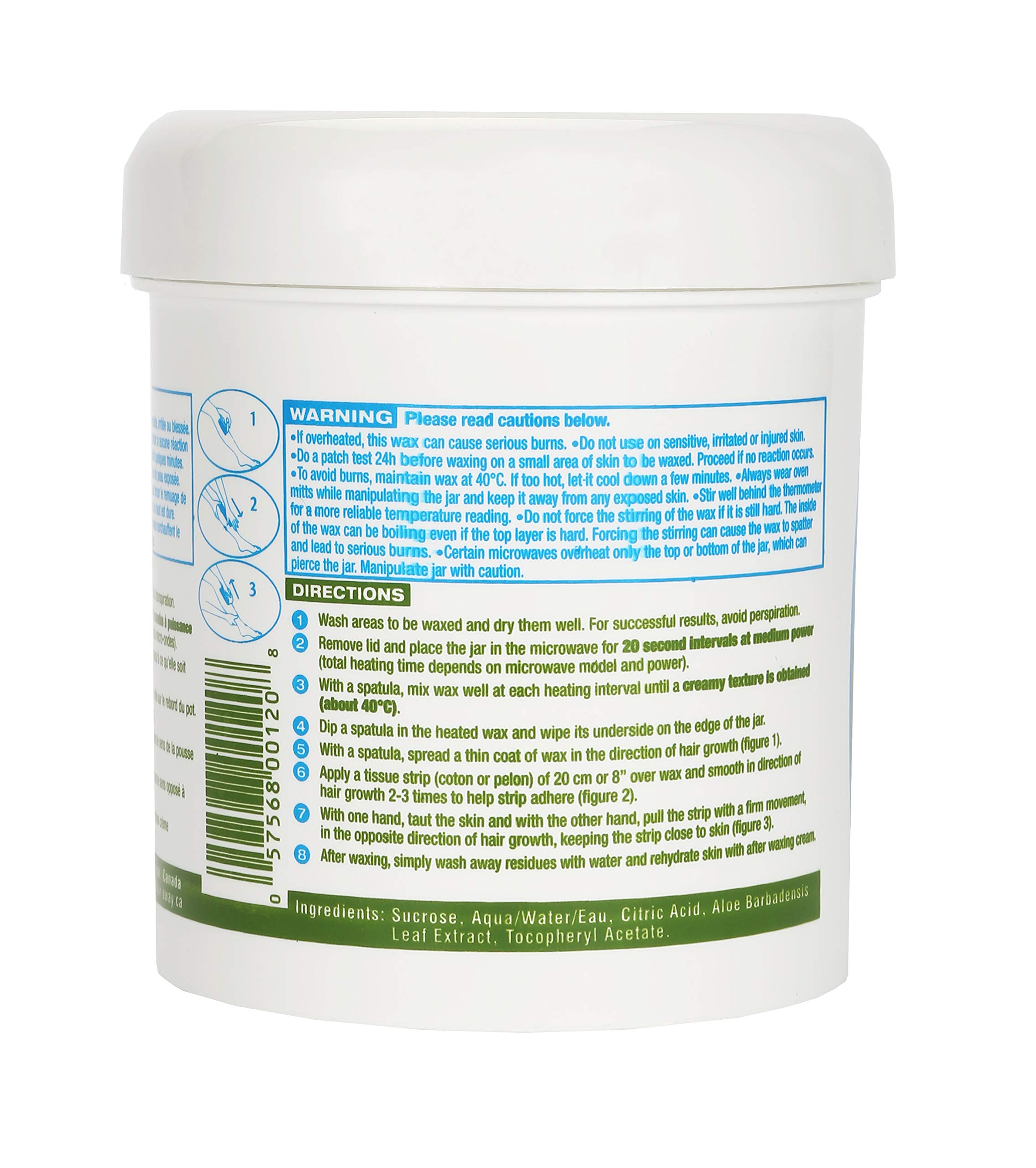 Epil-Vite/Hair Away - Cold Wax Aloe Vera and Vitamin E, for Fine Hair, 600 grams