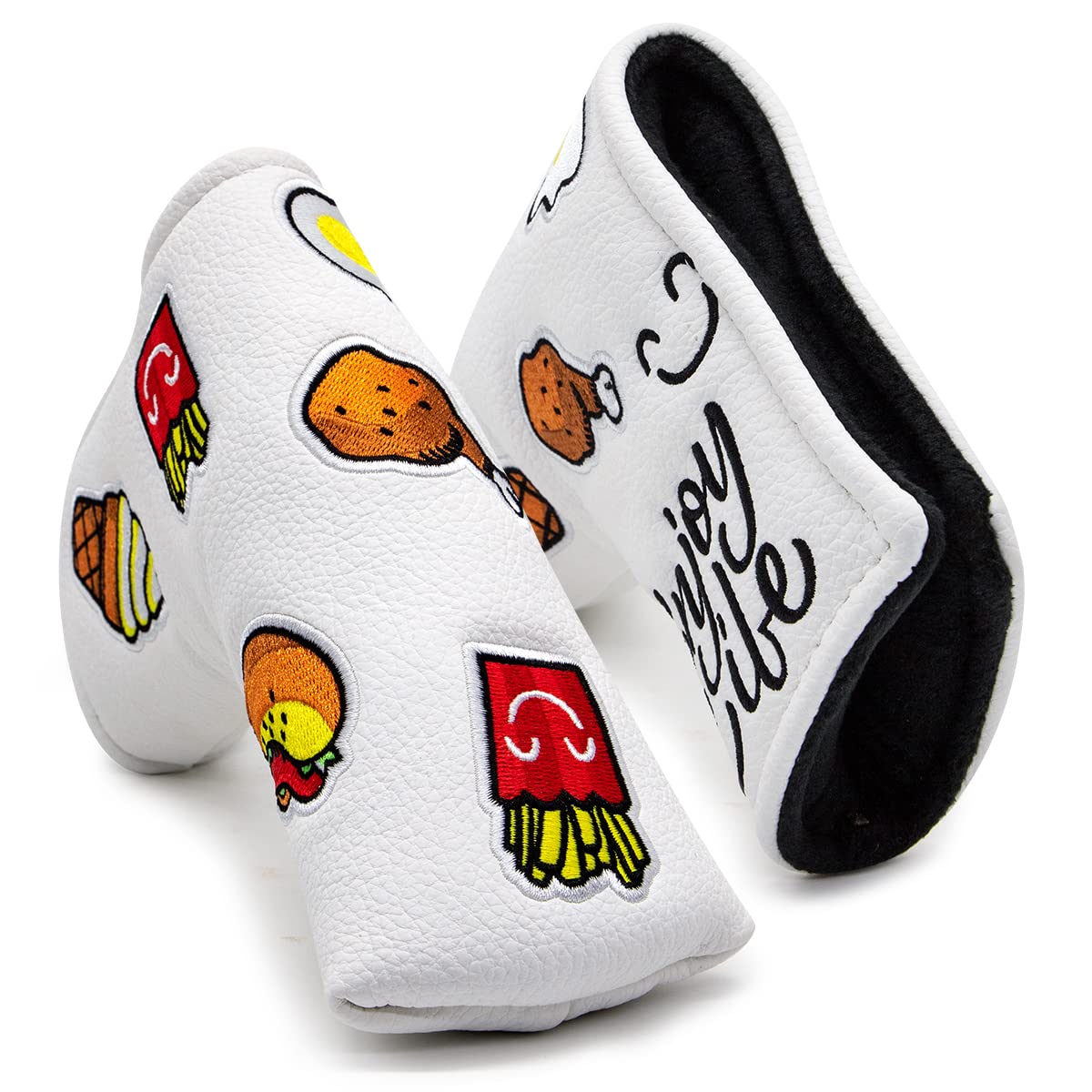 Golf Putter Cover Blade, Hamburger Putter Covers Golf Club Head Covers Putter Headcover for Blade Leather Golf Putter Head Covers with Magnetic for All Brands