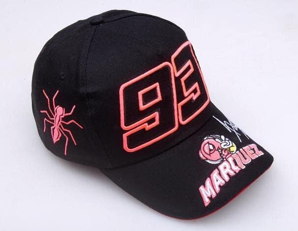 Fyon Motorcycle Caps Marquez 93 Cap 100 Percent Cotton Cap Hat Baseball Cap Adjustable Size for Men and Women (Black)