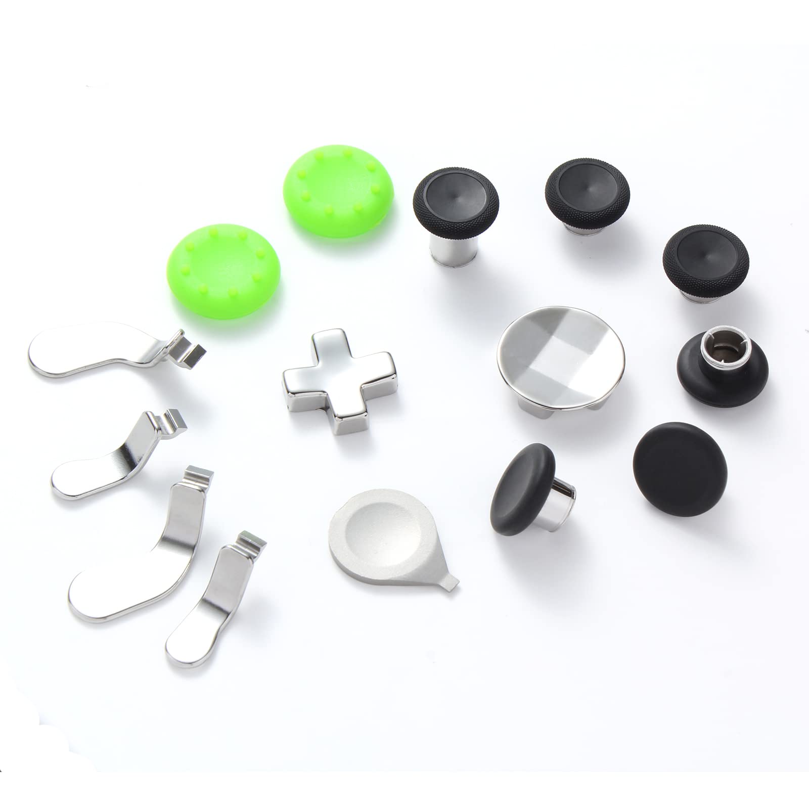 Elite Controller Series 2 Accessories Kit,Gaming Accessory Replacement,6 Swap Analog Sticks,4 Paddles,2 D-Pads,1 Adjustment Tool for Xbox One Elite Controller Series 2 Model 1797 (Silver)