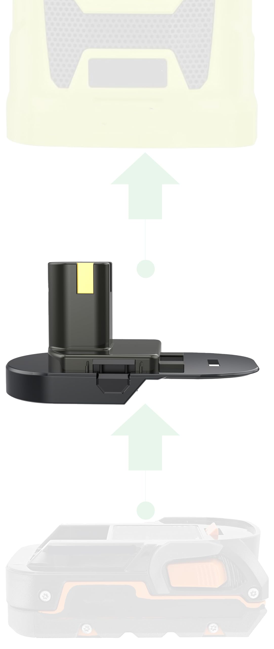 NovaQuantic Adapter Upgrade for Ryobi 18V Cordless Tools - Compatible with Ridgid 18V Batteries Installation and Power Supply (No Charging Function) - 1 Adapter Only