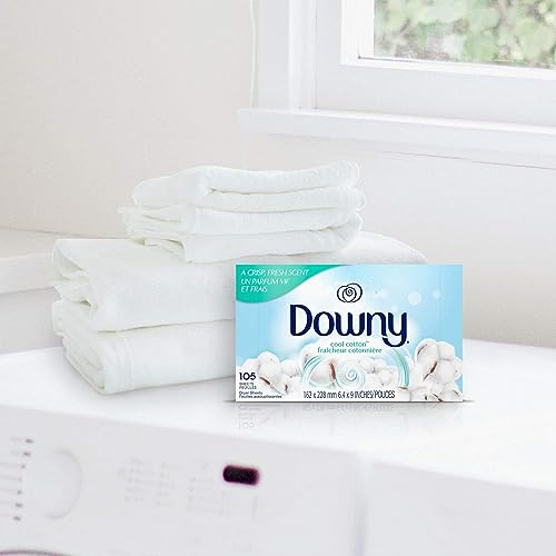 Downy Dryer Sheets Laundry Fabric Softener, Cool Cotton, 240 Count