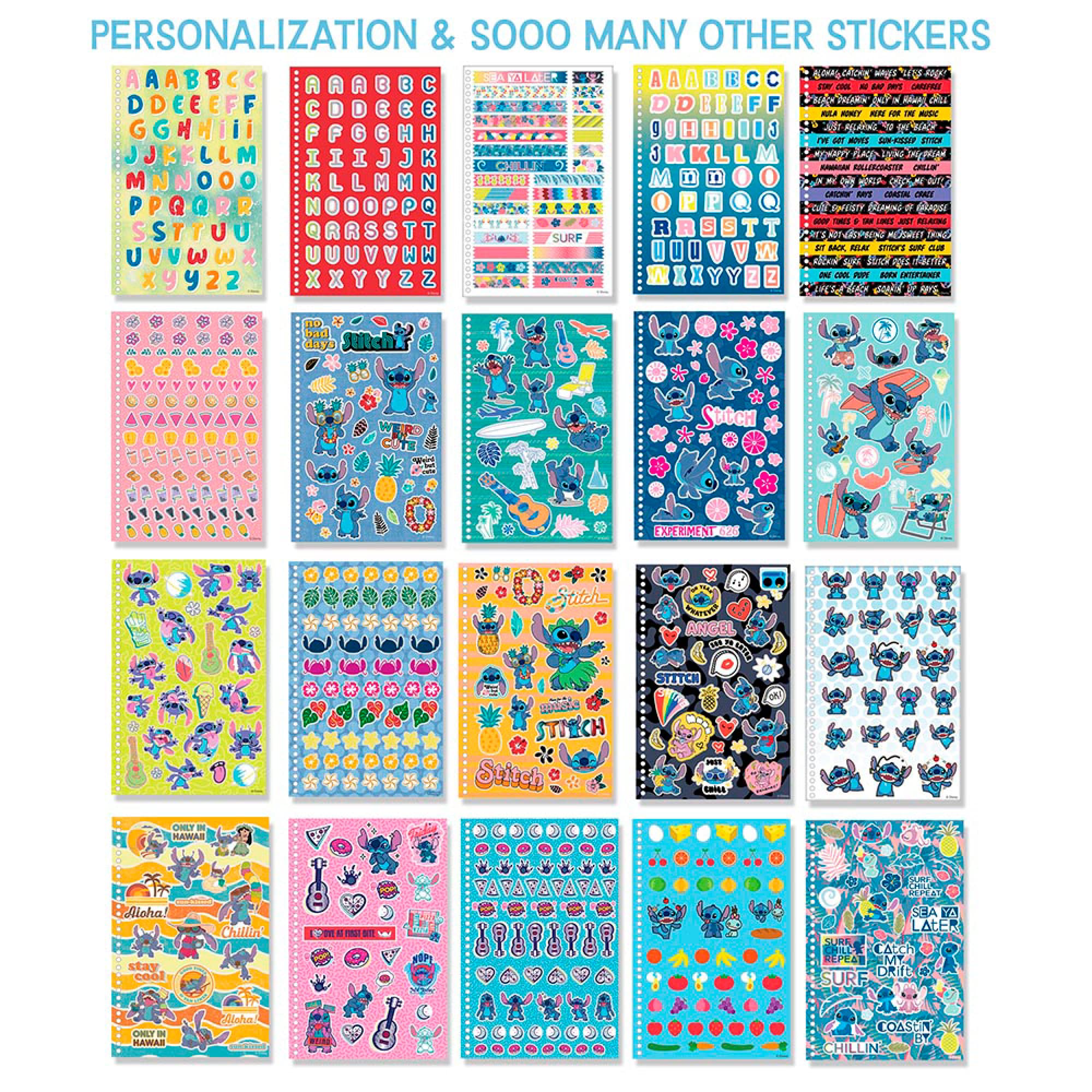 Fashion Angels Disney Stitch Sticker Book, Includes 1,000+ Stickers & Collector Pages, Disney Lilo and Stitch Stickers, Ideal for Accessorizing Kids Notebooks & More