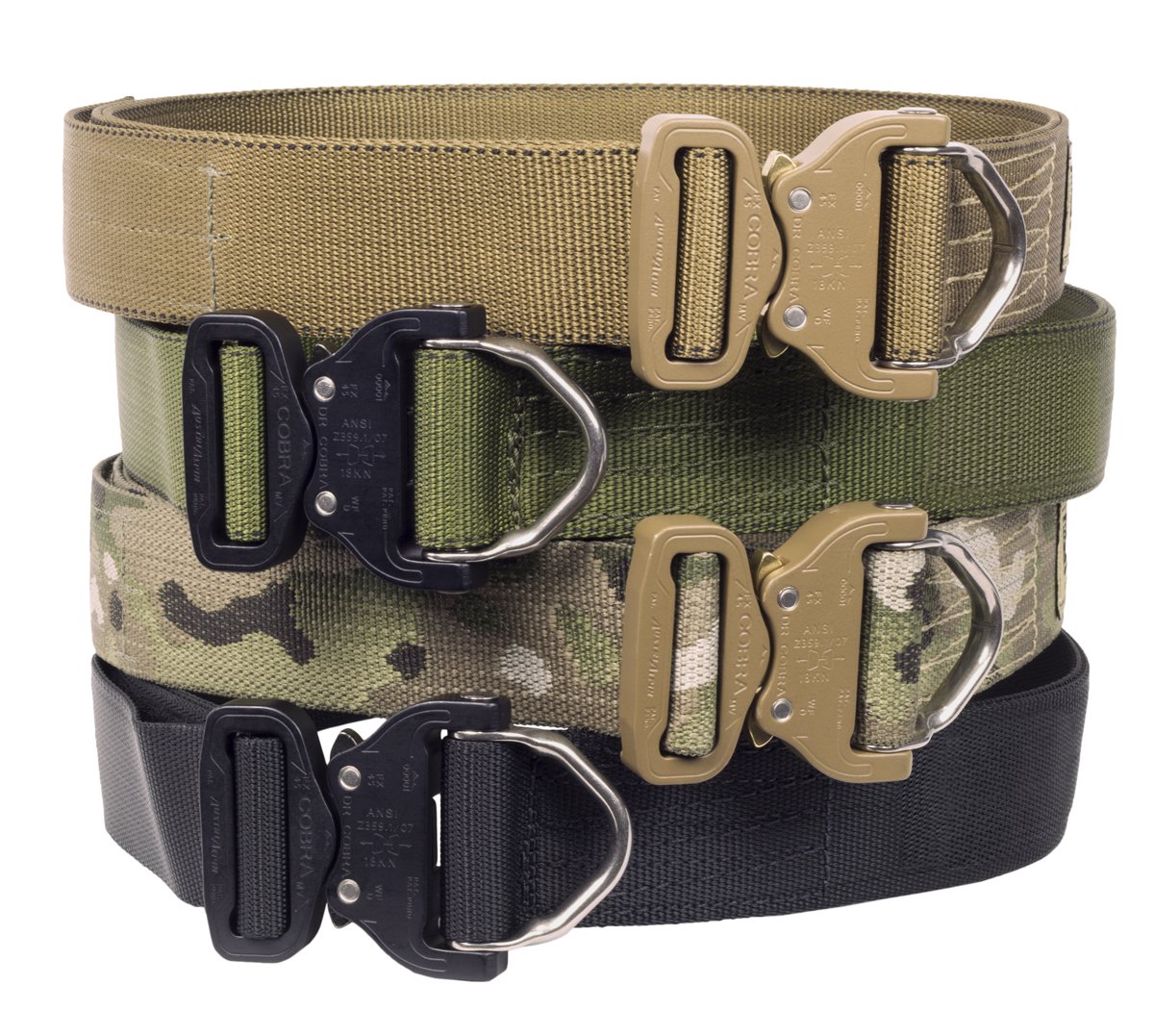 Elite Survival Systems Cobra Rigger's Belt with D Ring Buckle (Black, Medium)