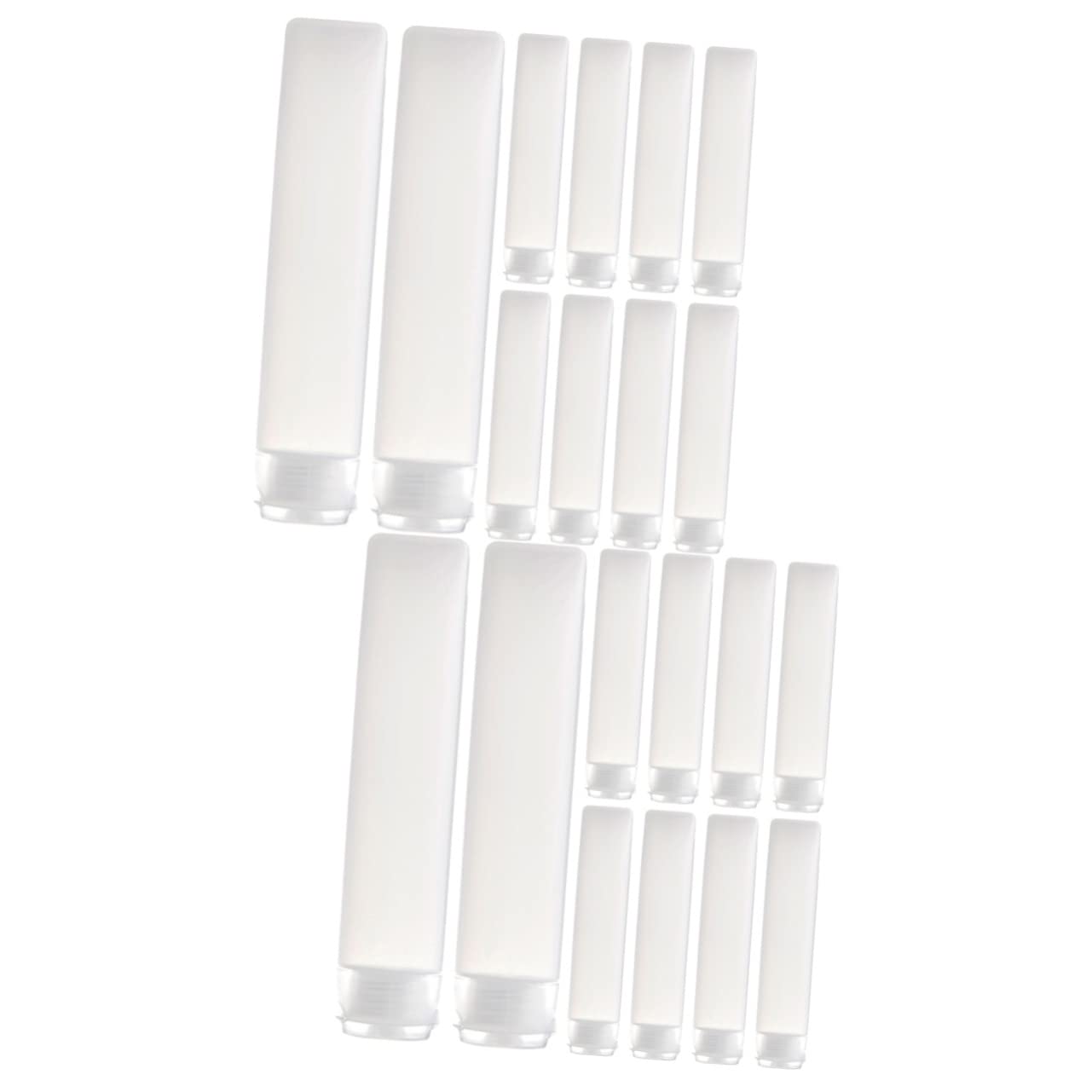 minkissy 20 Pcs Hose Bottle Squeeze Bottle Squeeze Sub Bottle Silicone Toiletry Bottles Empty Makeup Tubes Empty Bottle with Flip Cap Lotion Squeeze Tubes Portable Travel Pp Container