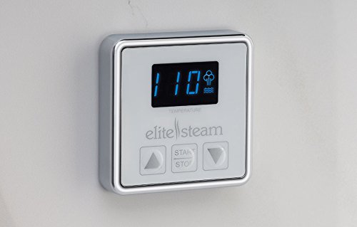 EliteSteam 10kW Steam Shower Generator Kit (includes Steam Generator, Control, Steam Head, Cable) (Polished Chrome Inside Control)