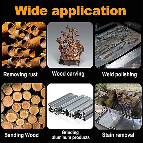 JIUNENG 50Pcs 25mm Stainless Steel Wire Wheel Brush Sets T-Type with 1/8 Inch Shank Polishing Wheels Rotary Tool for Cleaning,Deburring and Surface-Finishing