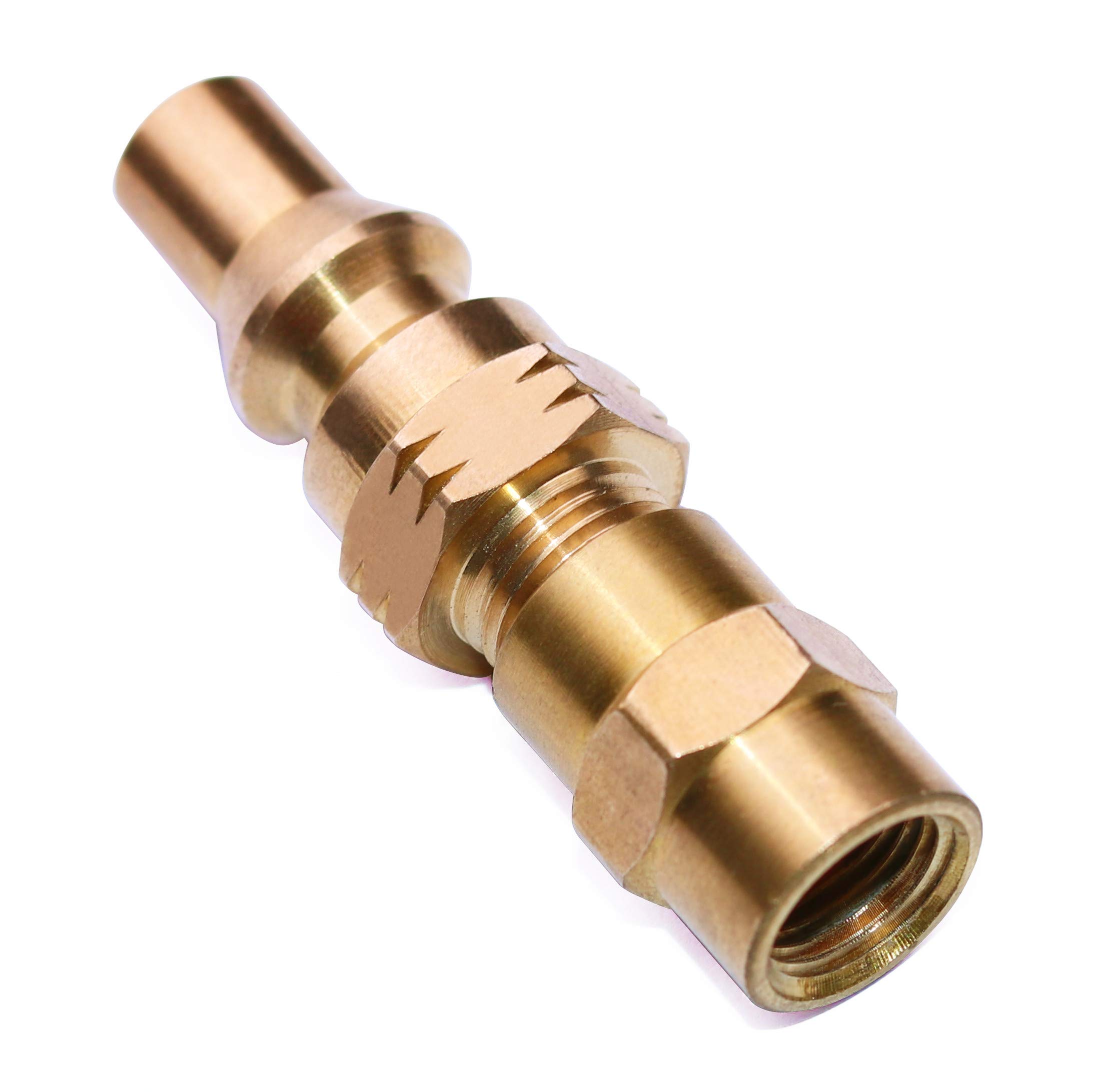 DOZYANT Propane Quick Connect Disconnect Adapter Fitting for Weber Q 100, 1000, 200, 2000, 1200, 2200 Portable Gas Grill - 1/8 in Female Thread x 1/4 in Male Quick Connect Plug