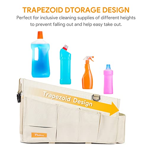 Philiva Large Cleaning Caddy Bag, Wearable 2 in 1 Cleaning Bag for Cleaning Supplies & Housekeepers with Handle and Shoulder Strap