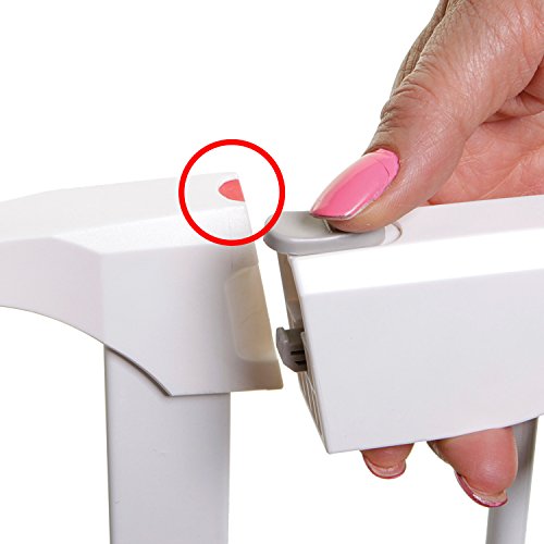 Dreambaby Newport Adapta Baby Gate - Use at Top or Bottom of Stairs - for Straight, Angled or Irregular Shaped Openings (White)