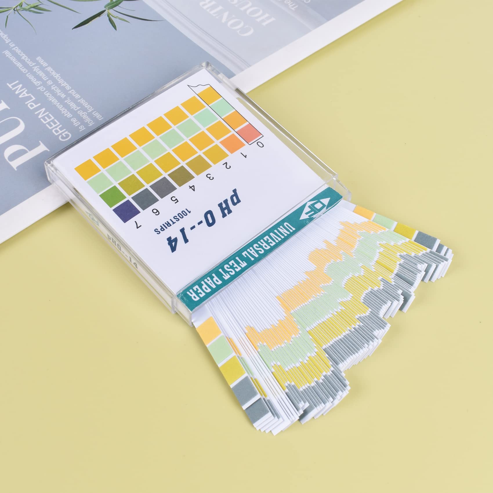 PH Test Strips 0-14, 100PCS PH Strips Universal PH Test Paper PH-Indicator Strip to Test Drinking Water, Food, Pools, Aquariums, Saliva, Urine, Lab Monitoring