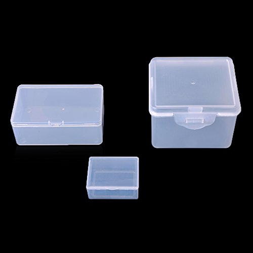 MEELYHOME Rectangular Clear Storage Box Jewelry Beads Collection Container Organiz Clear Storage Boxes With Lids