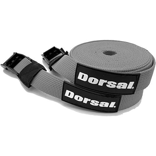 DORSAL Surfboard Kayak SUP Surf Roof Rack Tie Down Straps 15 FT (2) Black