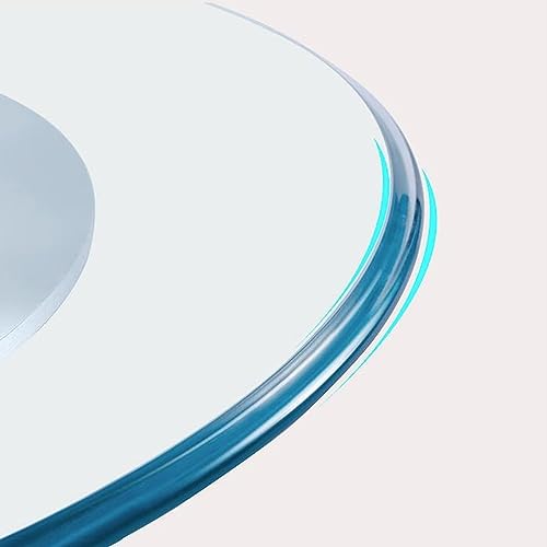 DOUKI 30" Glass Lazy Susan Turntable Dining Table Centerpiece Tabletop Rotating Tray, Rotatable Serving Tray Serving Plate, Aluminum Alloy Bearing (Color : Clear, Size : 28inch(70cm))