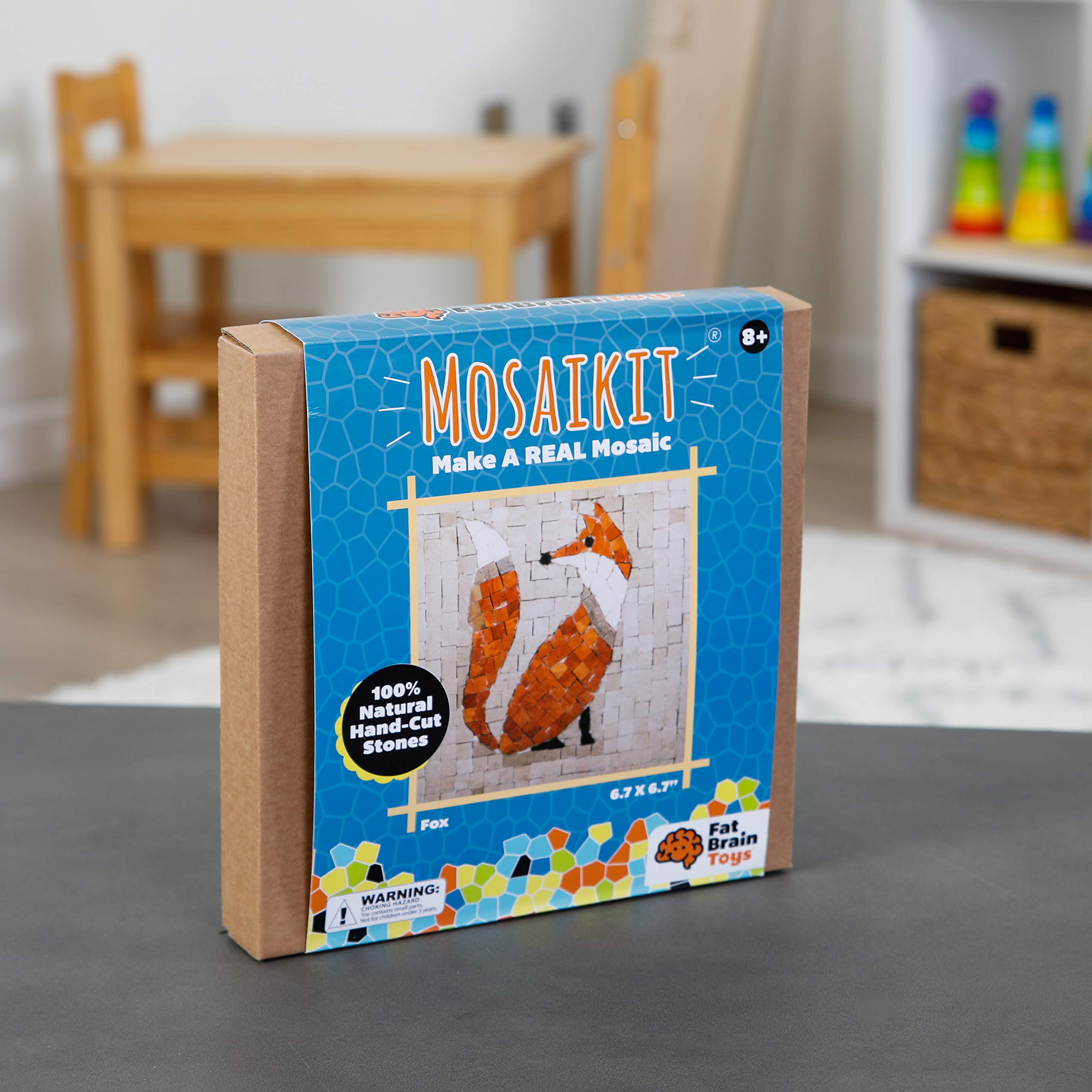 Fat Brain Toys Make a Real Mosaic Fox - DIY Arts & Crafts Kit for Kids Ages 8+