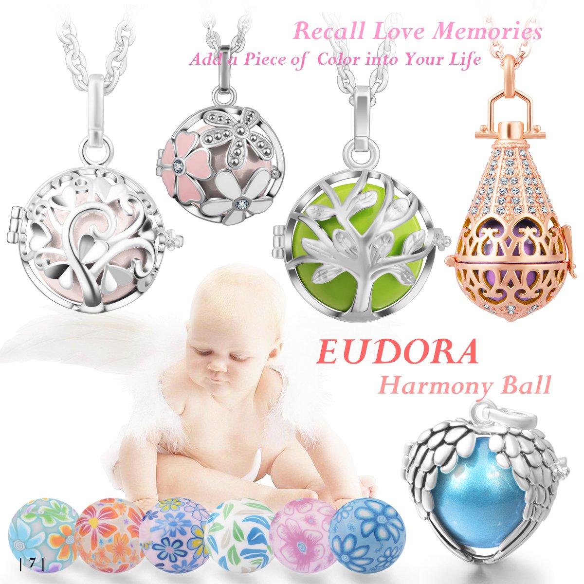 EUDORA Harmony Bola 12PCS 20mm/0.79in Angel Chime Caller Mexican Chime Inside Ball Pregnancy - Accessories