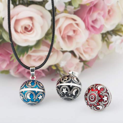 EUDORA Harmony Bola Moon Star Music Chime Ball Pendant Angel Caller Necklace for Pregnant Woman