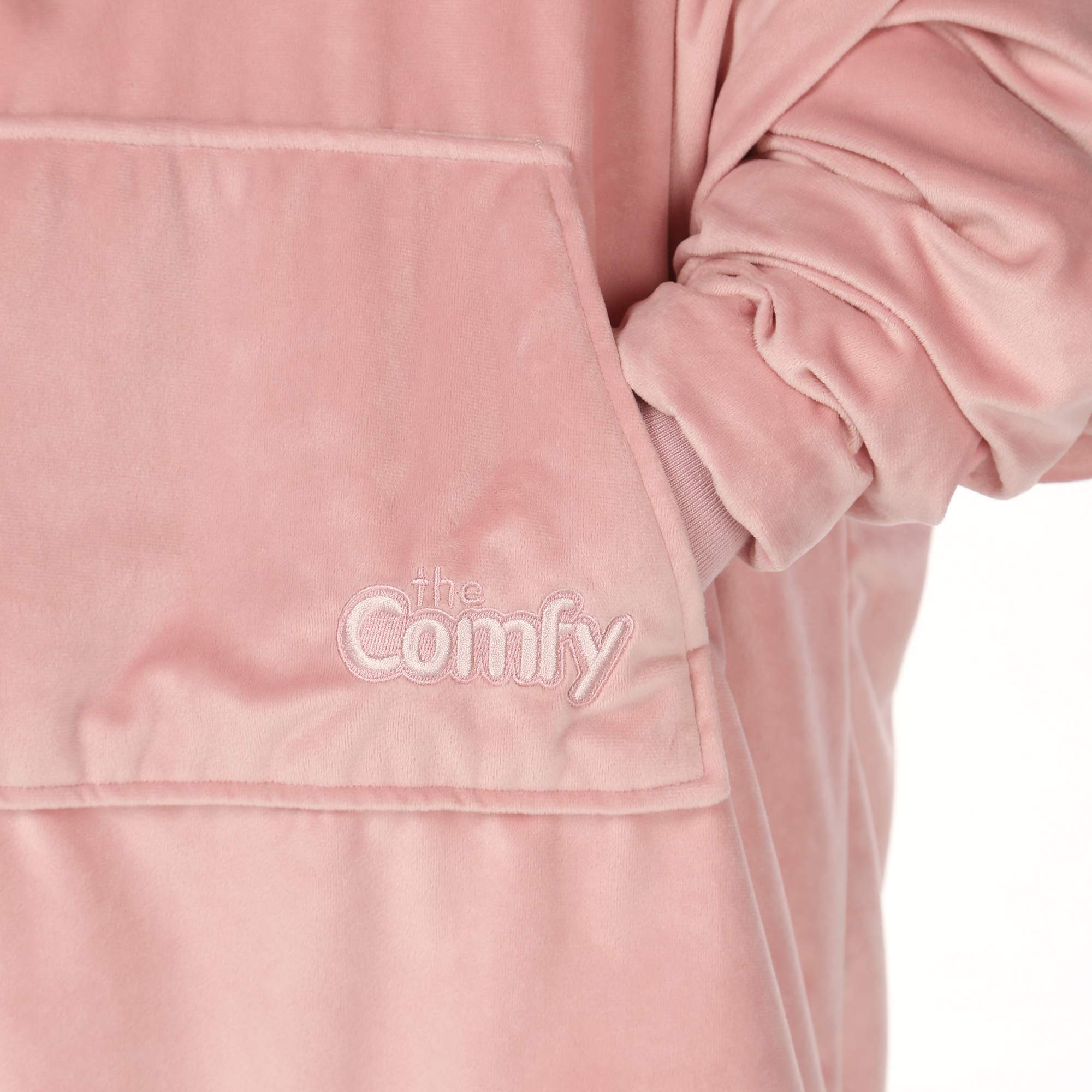 THE COMFY JR | The Original Oversized Microfiber & Sherpa Wearable Blanket for Kids, Seen On Shark Tank, One Size Fits All (Blush)