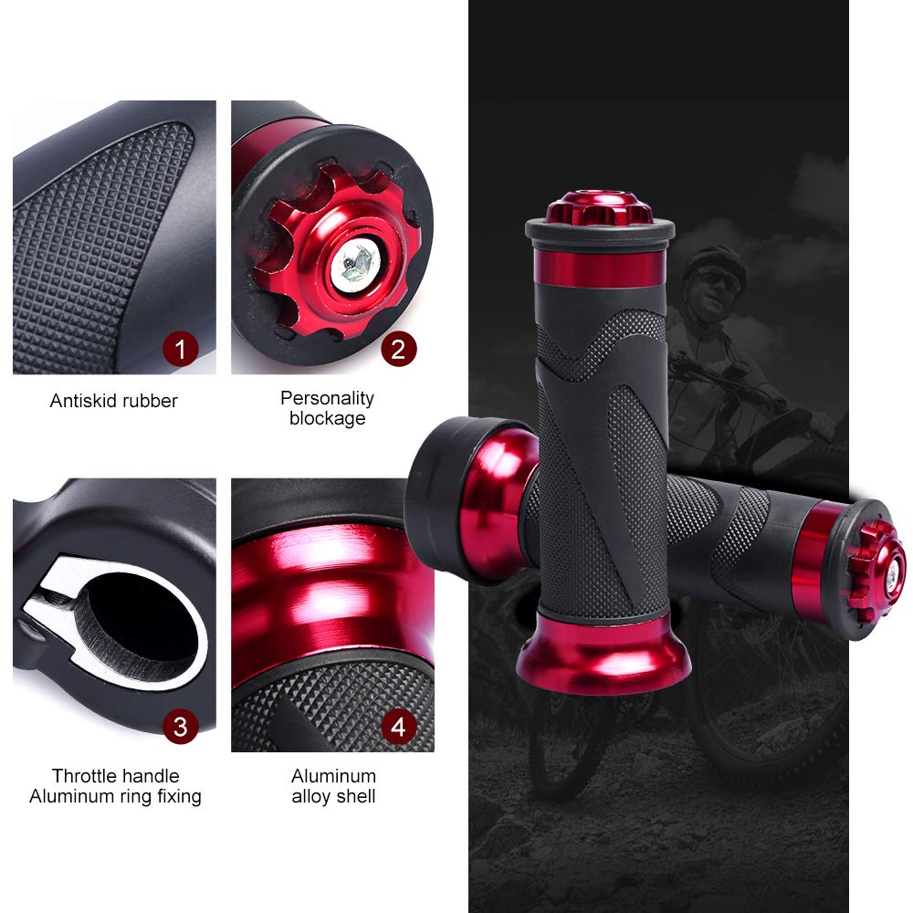 Electric Bicycle Twist Throttle Ebike Speed Control Electric Bike Speed Throttle Ebike Twist Throttle (red)