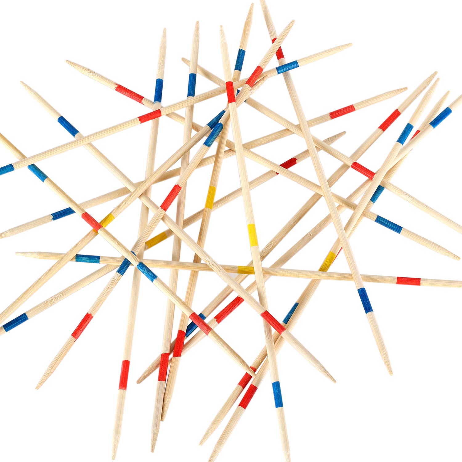 Gonoelec 41 Piece 12 Inch Bamboo Pick Up Sticks Game Classic Table Game Fun Family Board Game Gift for Adults and Kids