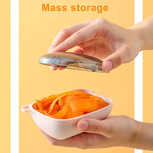 EESLL Multifunctional Storage Type Peeling Knife,New Storage Peeler with Stainless Steel Cutter Skin Peeler Household Potato Fruit and Vegetable Peeling Artifact