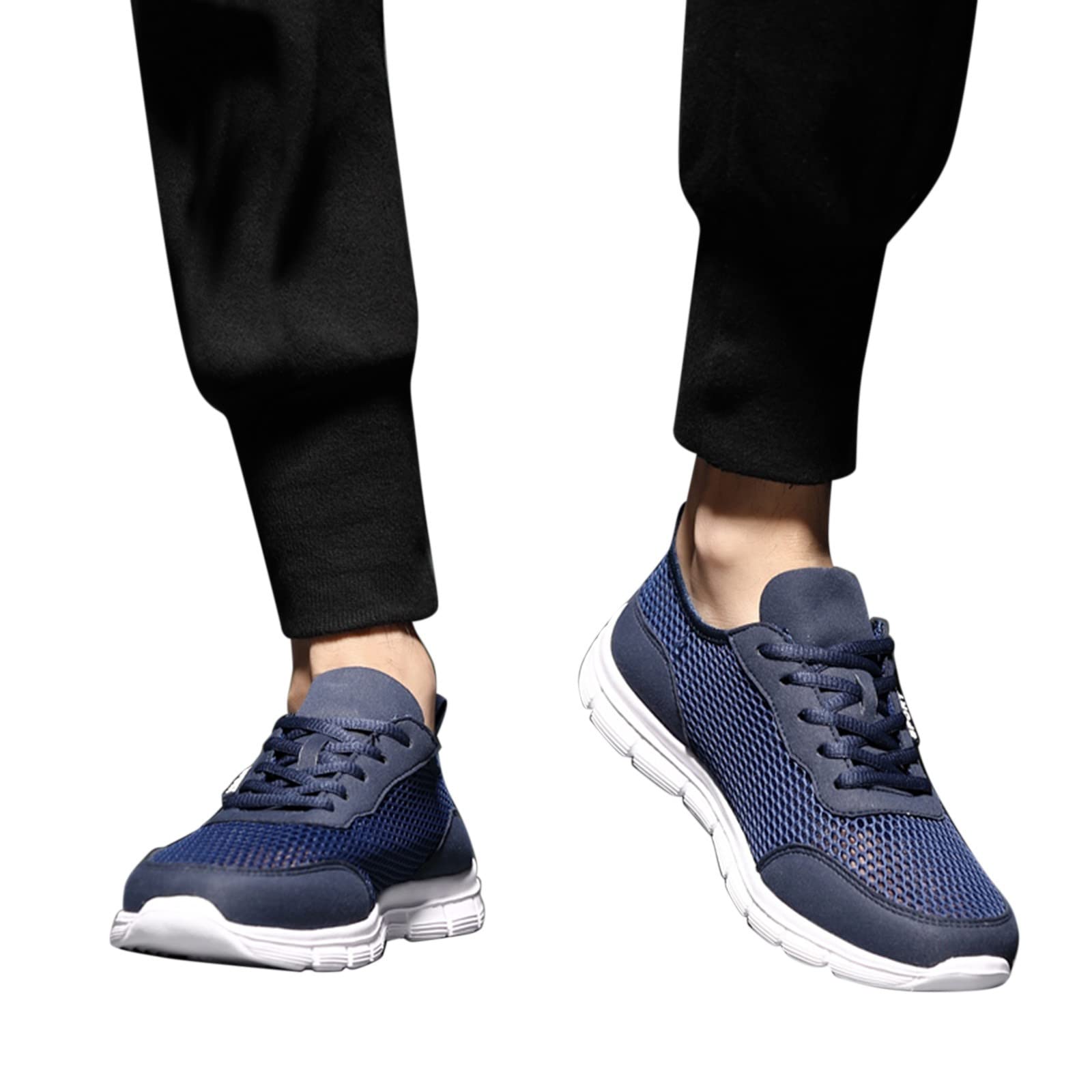 FASDNENDYS Men Summer Lightweight Breathable Casual Shoes Mesh Casual Running Shoes Men's 990 V5 Sneaker Blue