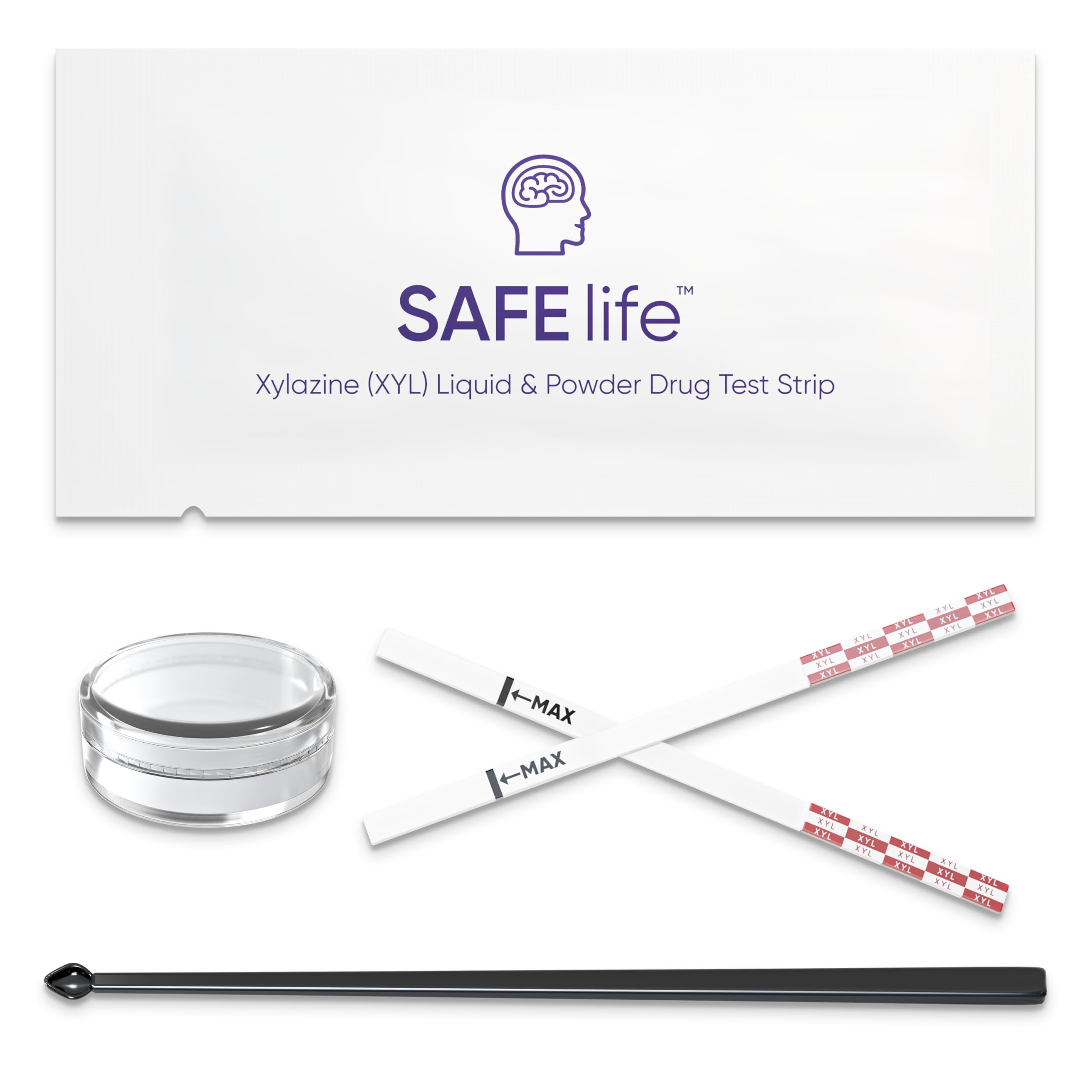 SAFE LIFE Xylazine Test Strips [25 Pack], Xylazine(XYL) Test Strips-Test Liquids and Powders for Presence of Xylazine
