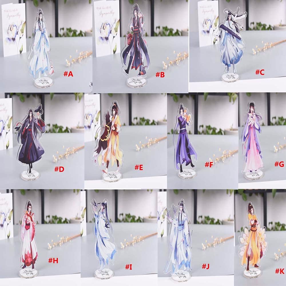 Mo Dao Zu Shi Acrylic Stand Figure Wei Wuxian LAN Wangji Jiang Cheng Action Figures Collection Desktop Standing Card Figure Model Toys(E)