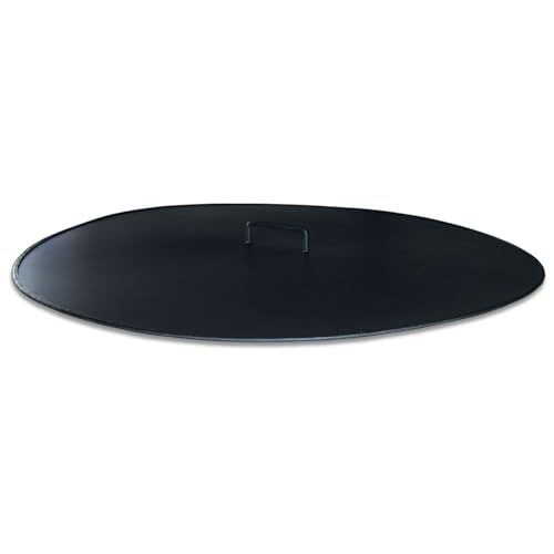 Masterflame 30" Dia Round Galvanized Steel Plated Fire Pit Cover/Snuffer Lid