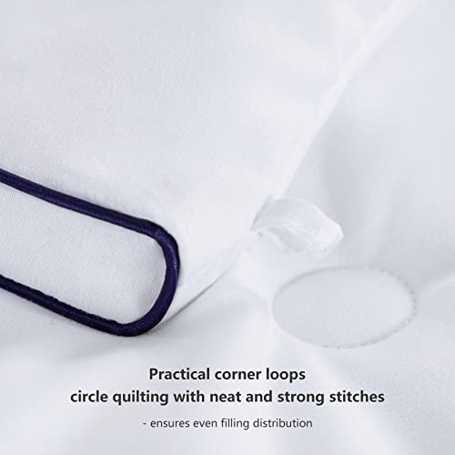 RUIKASI Fluffy Duvet Insert King - Soft Lightweight Summer Cooling Comforter King Size White, Down Alternative, 102x90, Hotel Collection Duvet with Corner Tabs, Machine Washable