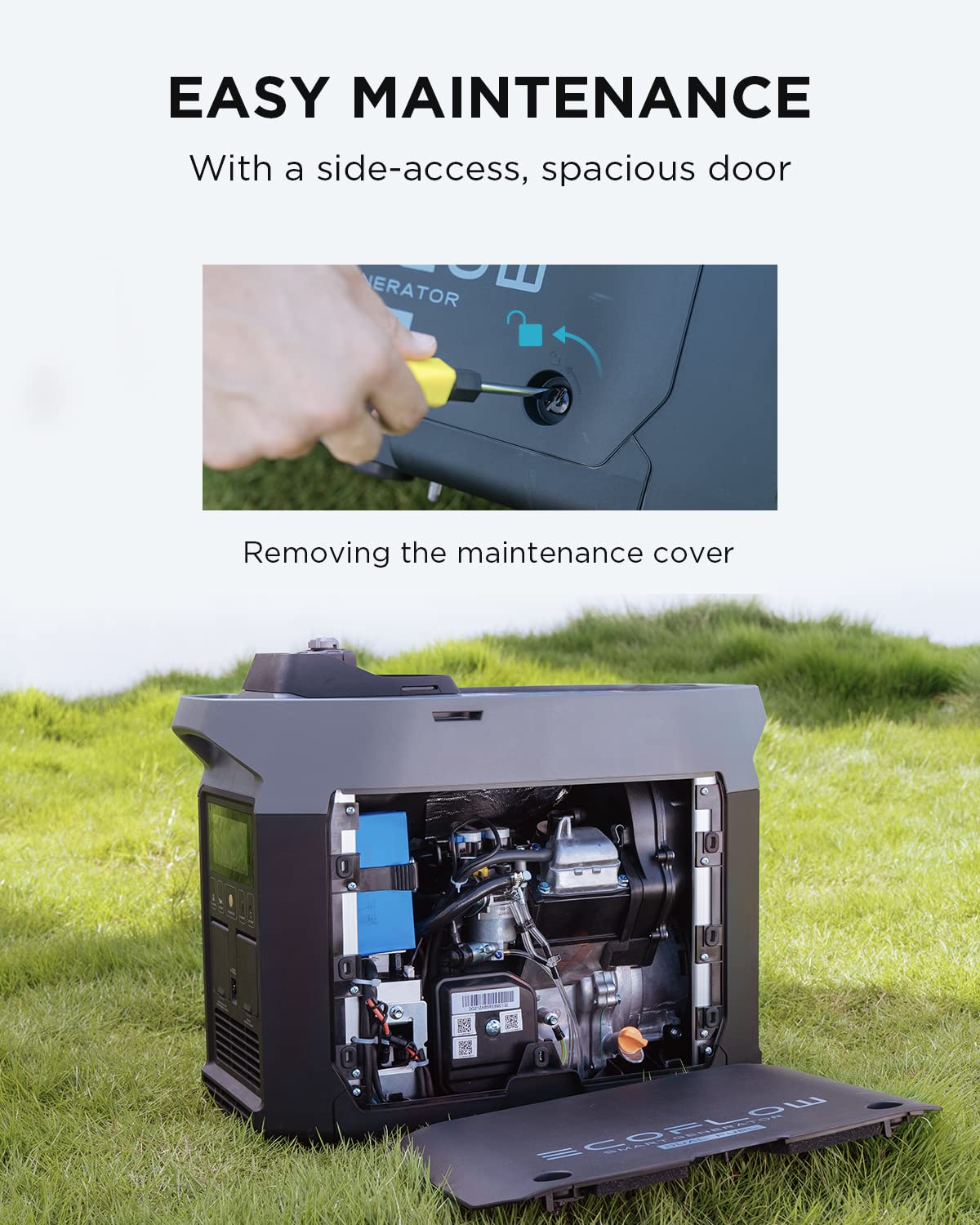 EF ECOFLOW 1800W Dual Fuel Smart Generator with Both LPG and Gas Powered Support, Smart Control, for Home Battery Backup, Emergency, Applicable for DELTA Pro/DELTA Max/DELTA 2/DELTA 2 Max