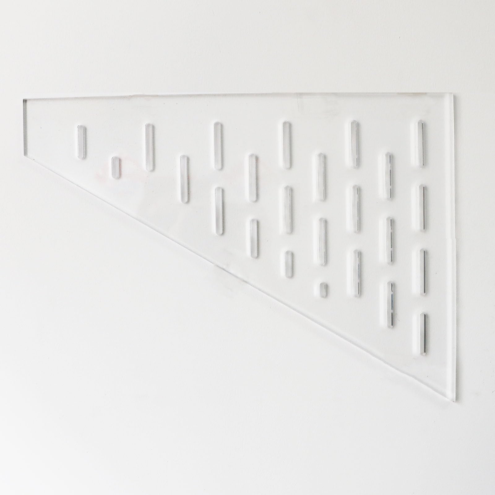 PIAOLGYI Replacement Shelf for IKEA Detolf,Triangular Acrylic Corner Shelves Extra Shelves Accessories Compatible with IKEA Detolf Glass Cabinet,11" x 15" (7mm) 