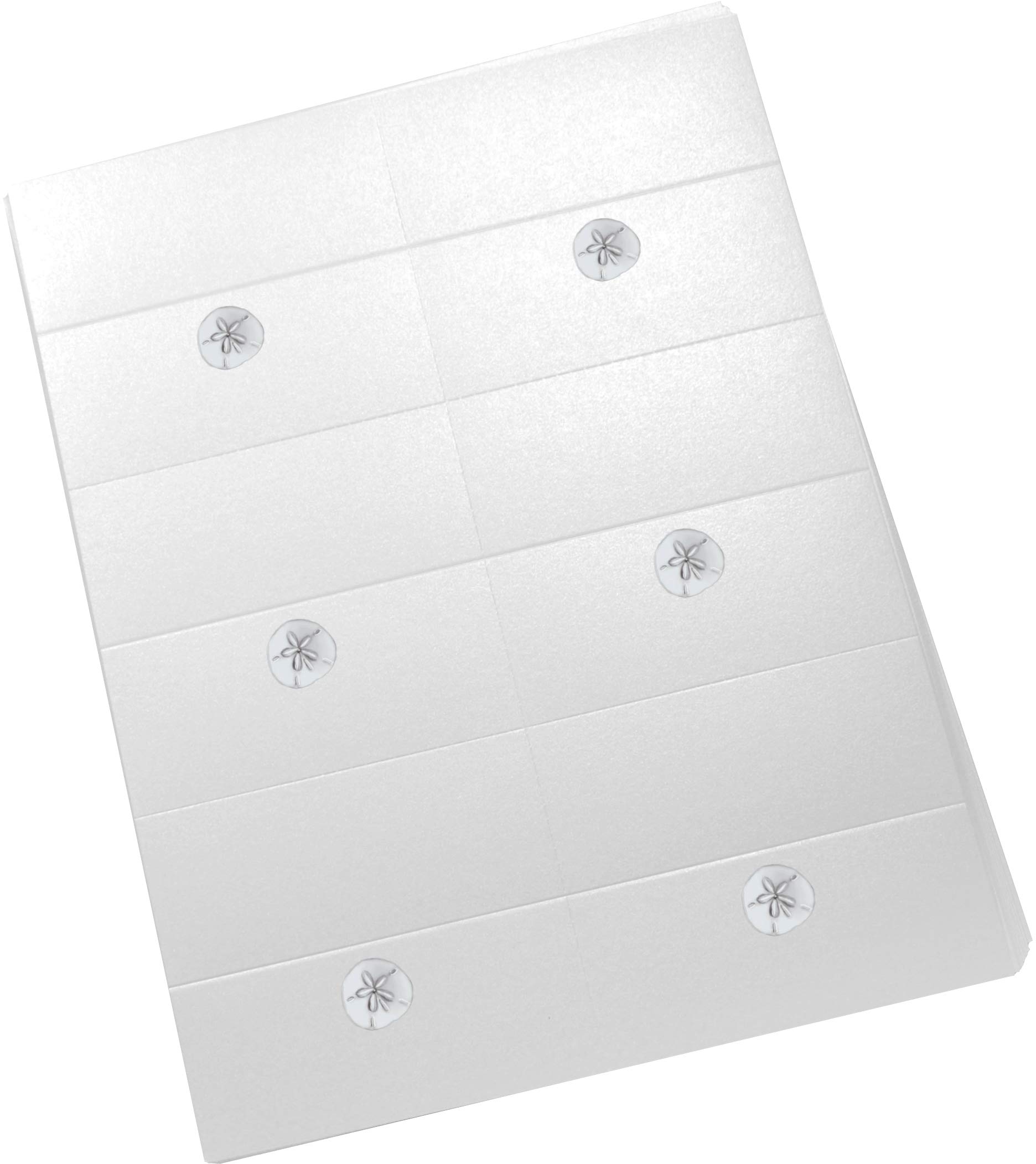 Sand Dollar Printable Place Cards, Set of 60 (10 Sheets), Laser & Inkjet Printers - Wedding, Party, Dinner, and Special Events - Made in the USA