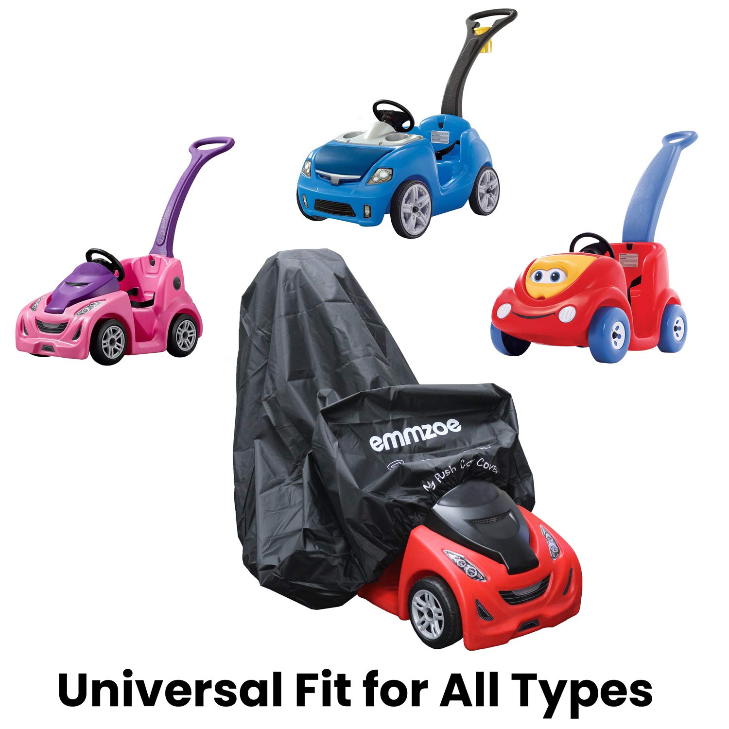 Emmzoe Ride-On Push Car Buggy Dust Cover Kids Vehicles - Universal Fit, Water Resistant, UV Rain Snow Protection