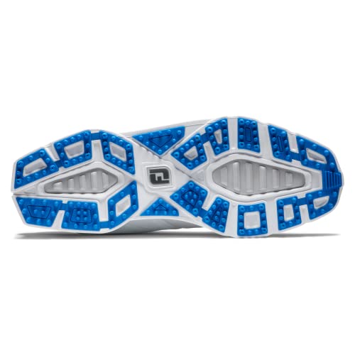 FootJoy Men's Pro|SL Boa Golf Shoe, White/White/Light Blue, 9.5 X-Wide