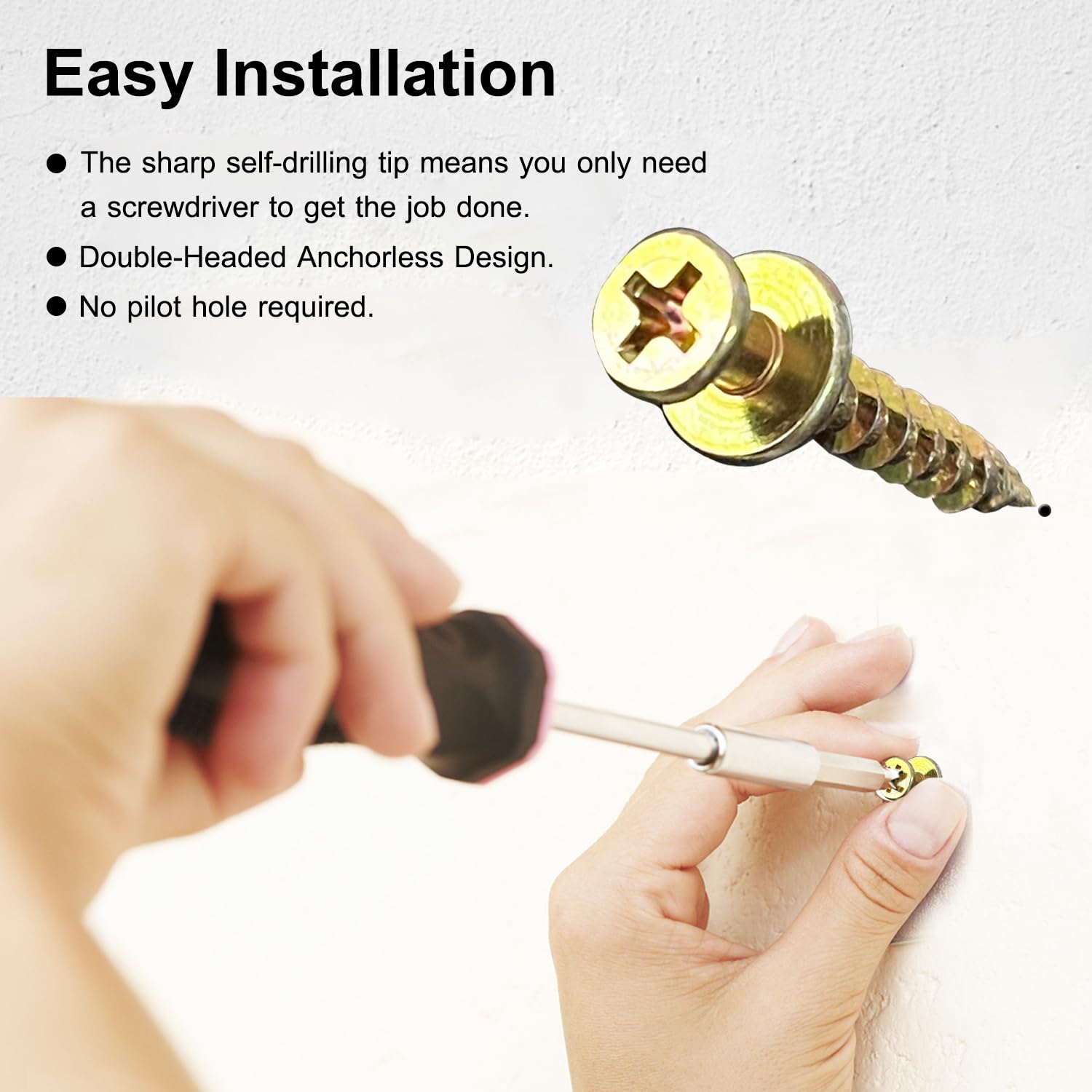 Picture Hangers, 4-in-1 Double Headed Picture Hooks, Picture Hanging Nails for D-Rings, Sawtooth, Wire and Keyholes - Mounts in Drywall and Wood Studs.(30lbs-30 Pack)