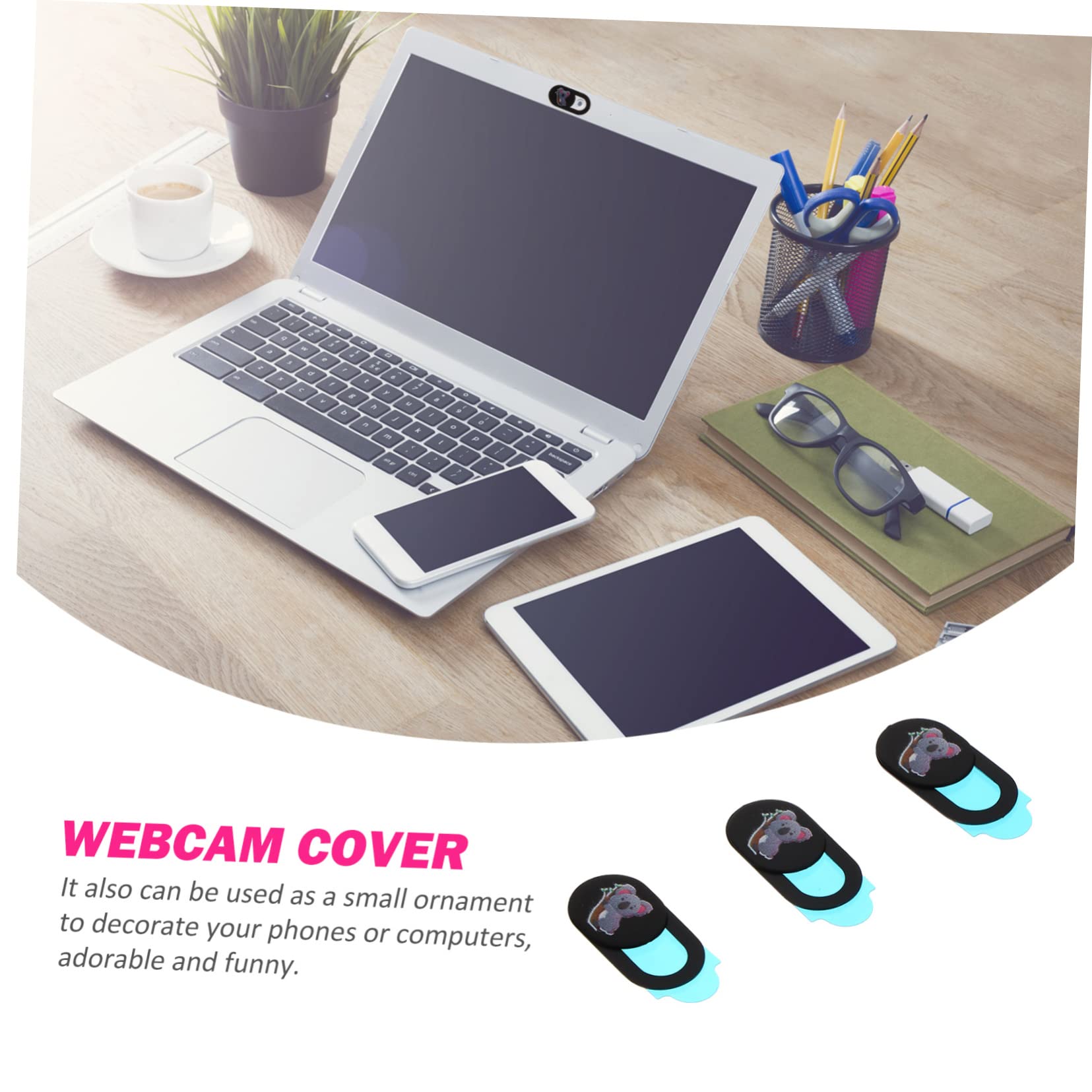 Mobestech 9 Pcs Camera Privacy Cover Environmental Protection Material Plastic Cell Phone Tablet