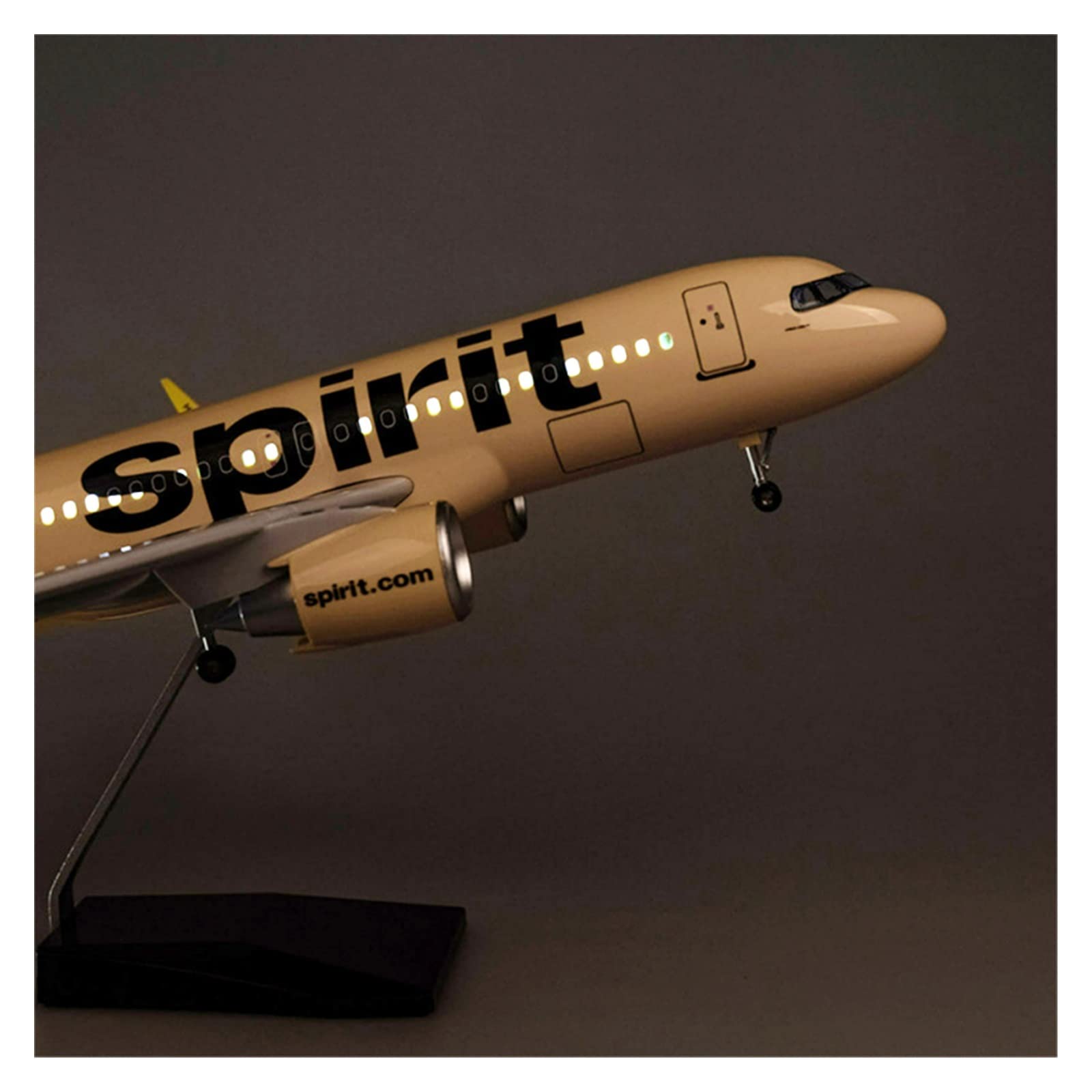 for Airplane Spirit Airlines A320NEO A320 NEO Aircraft Model Toy 47CM 1/80 Plane Model (Color : Without Light)