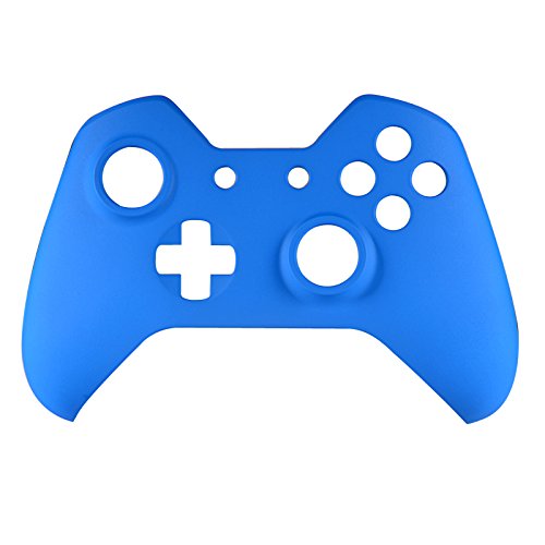 eXtremeRate Custom Design Unique Top Shell Case Front Housing Replacement Faceplate Kits for Xbox One Remote Controller Cover (Soft Touch Blue)